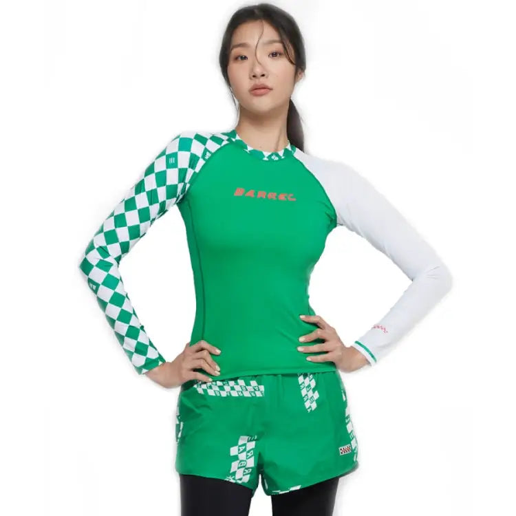 Barrel Womens Move Pattern Rashguard-green – optcool